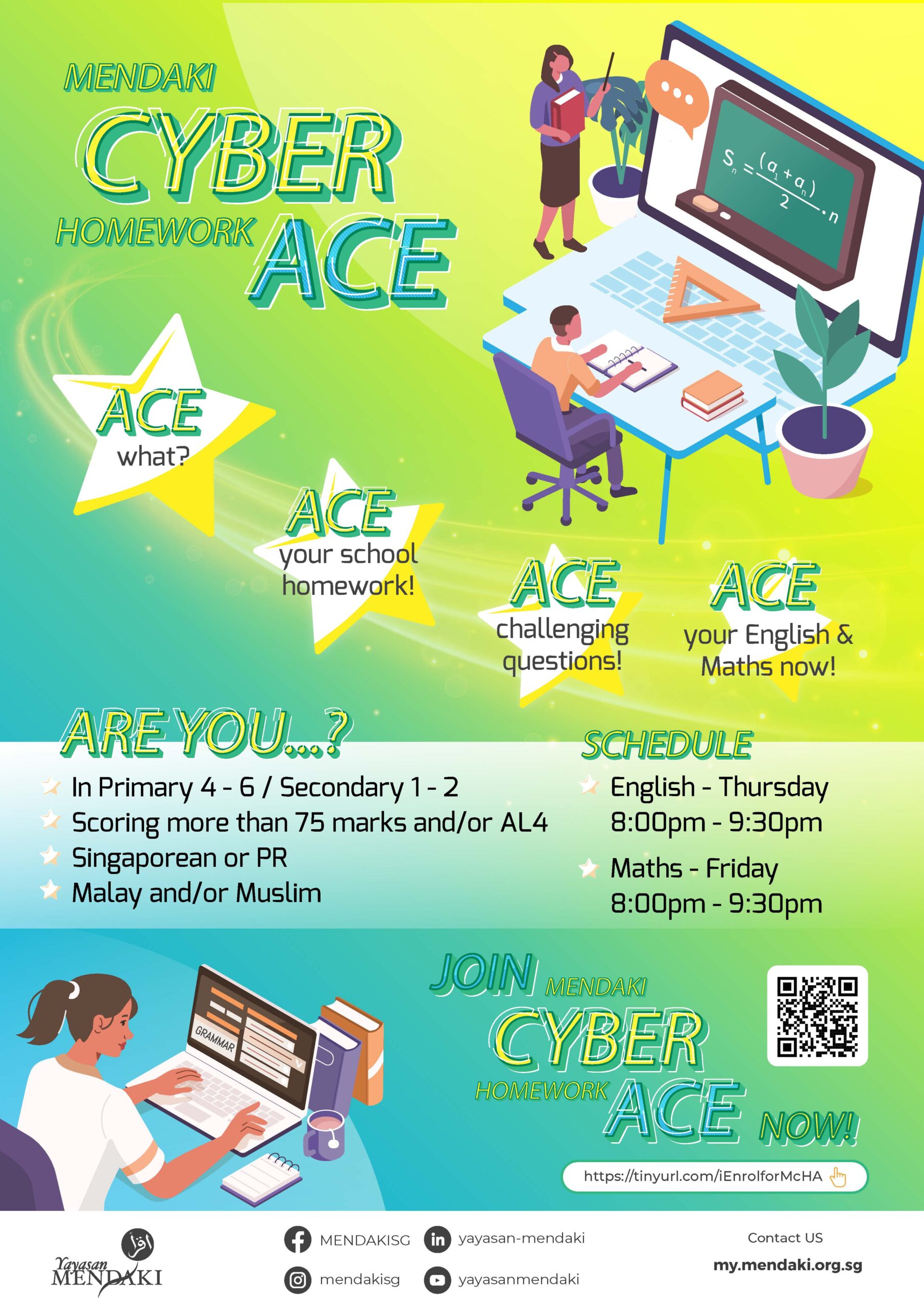 MENDAKI Cyber Homework Ace Programme | Yayasan MENDAKI